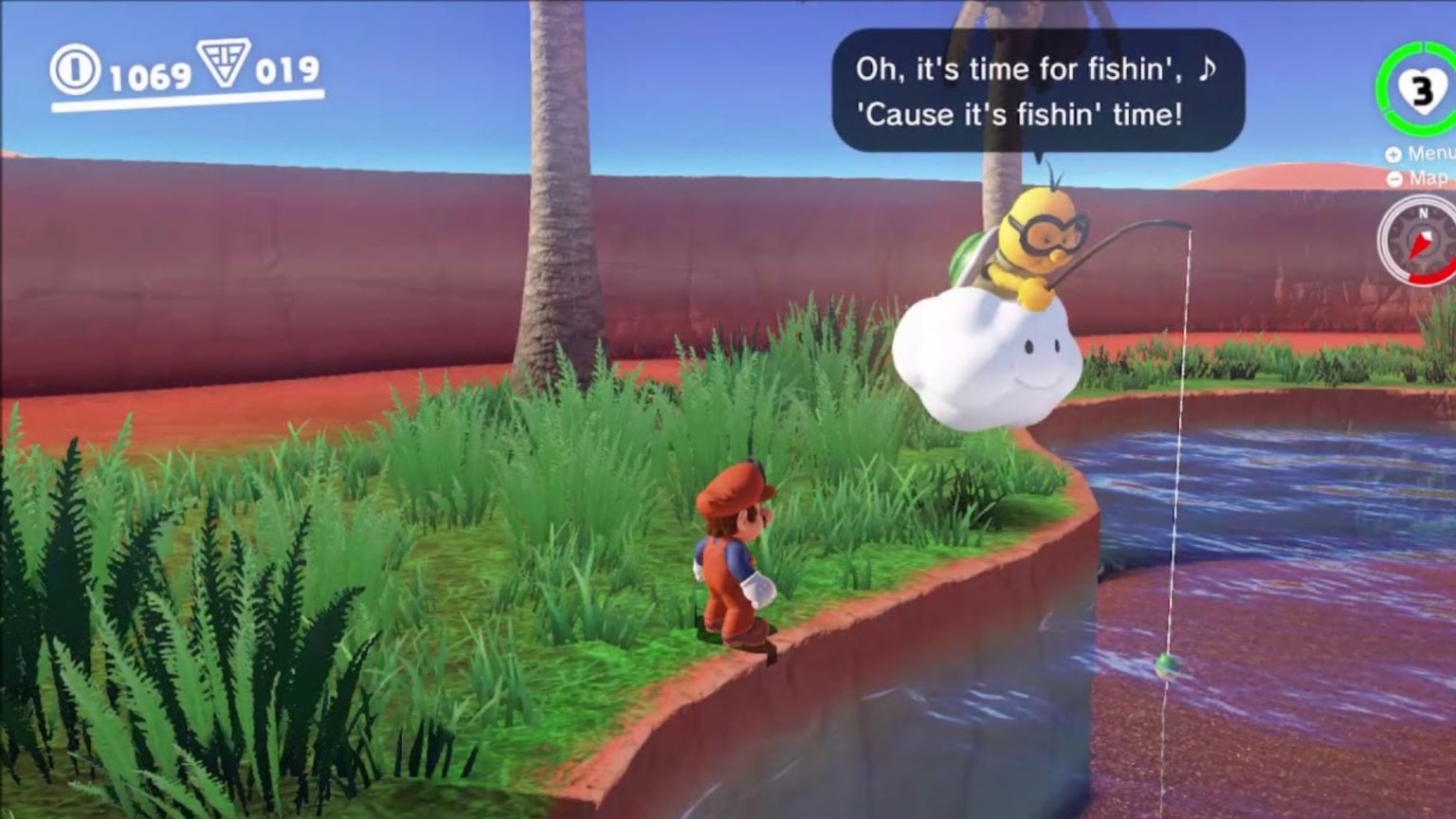 How to Fish in Super Mario Odyssey? | Decortweaks